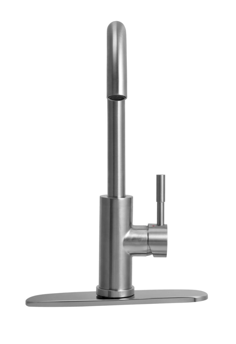 Buy Dura Faucet DF-MK531LK-SN Streamline Gooseneck Kitchen Faucet ...
