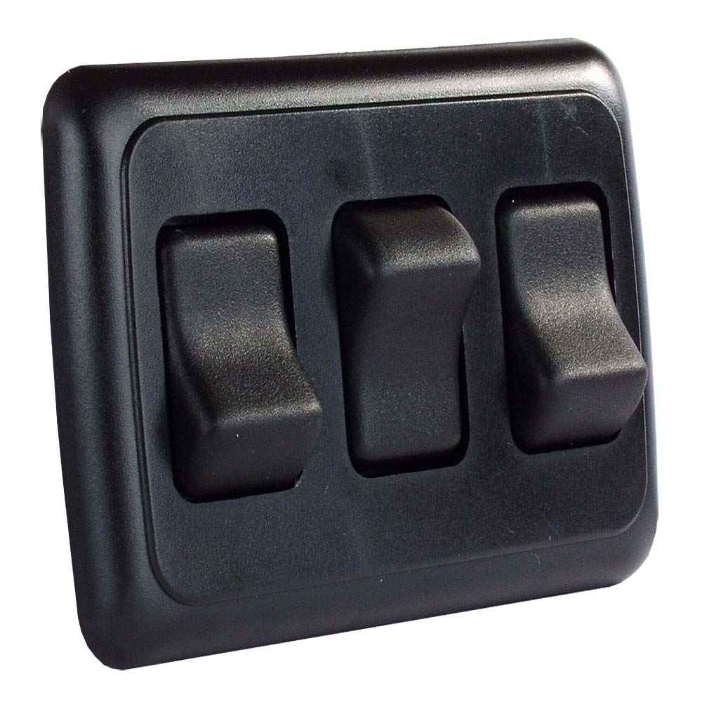 Buy Triple Rocker Switch Assembly - Black Online - Young Farts RV Parts