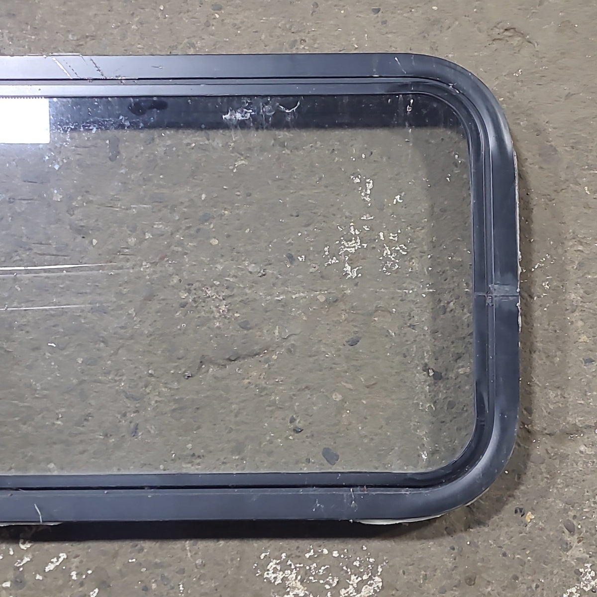 Buy Used Black Radius Non Opening Window : 24 1/4" W x 16 3/4" H x 1 7/ ...