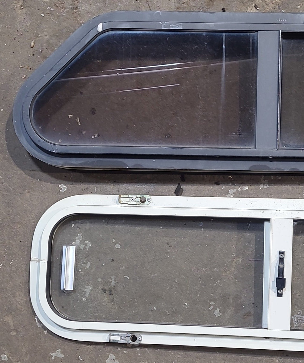 Buy Used Slanted Black Radius Opening Window : 32" W x 8 1/2" H x 1 3/8 ...